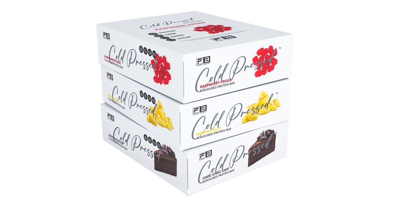Bulk Buy Any 3 Boxes – 16.5% off RRP, Cold Pressed Protein Bars – FIBRE ...
