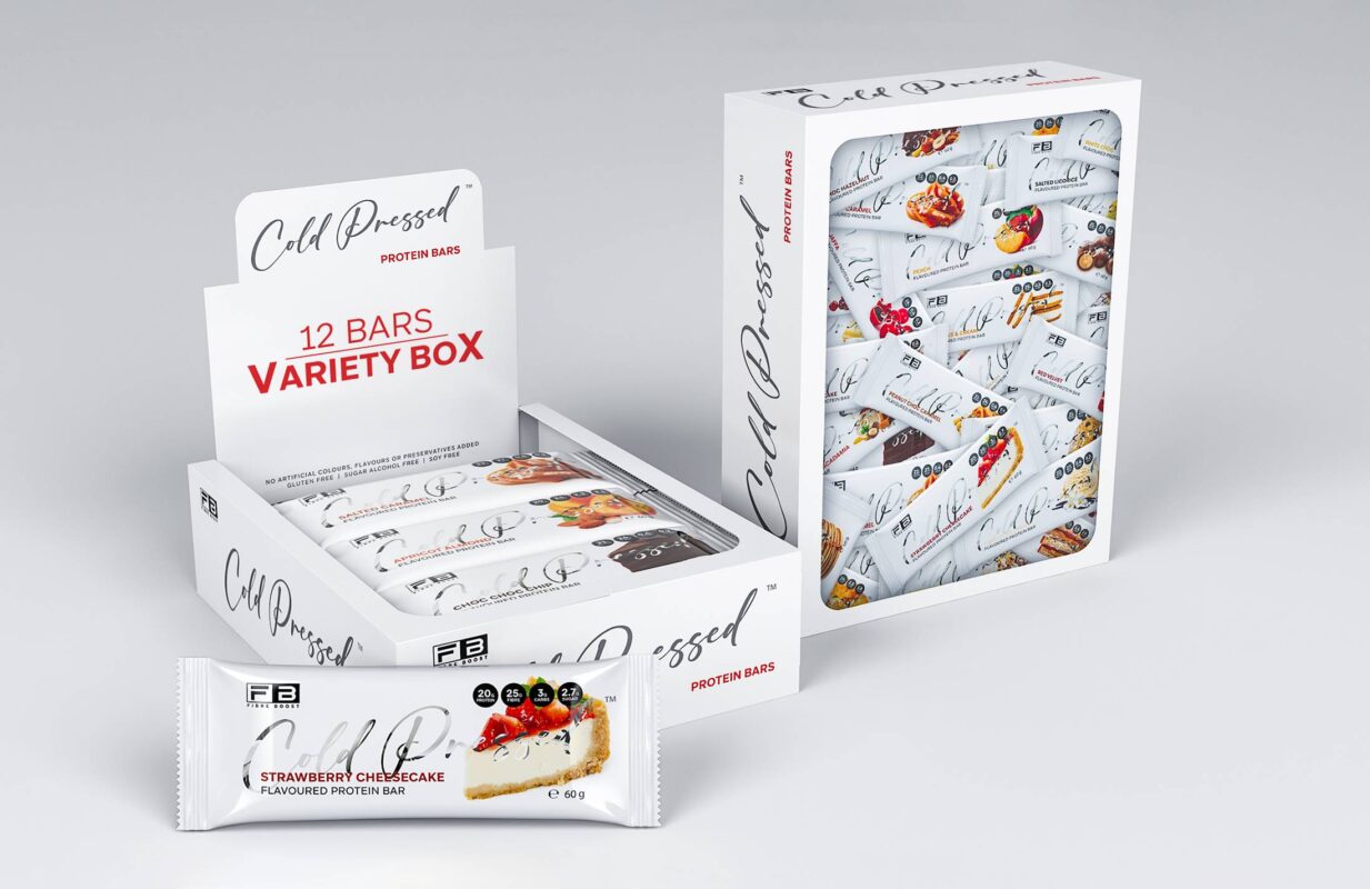 Complete Variety Box – 12 Mixed Cold Pressed Protein Bars of Choice ...