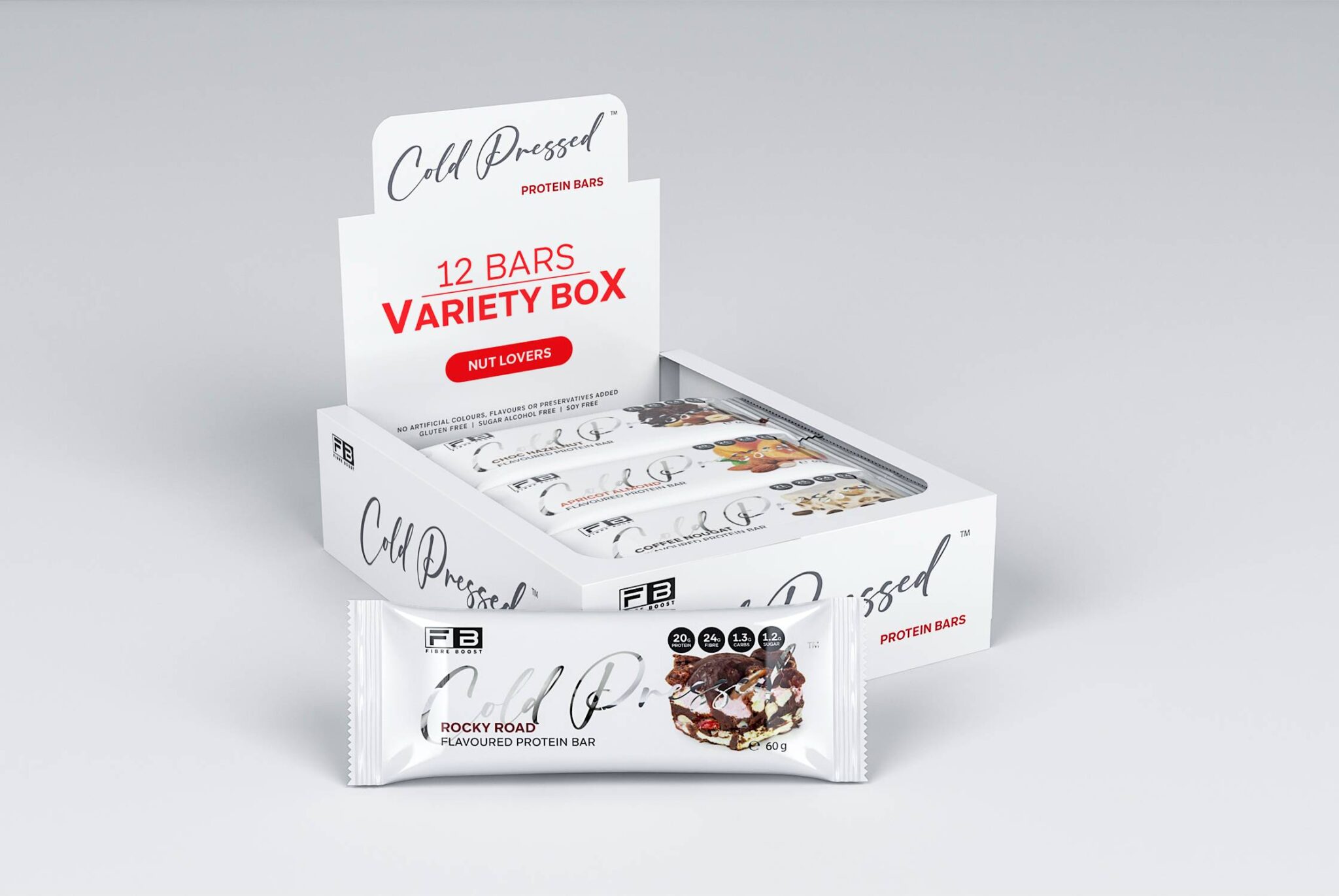 Nut Lovers Variety Box – 12 Mixed, Nut Based Cold Pressed Protein Bars ...